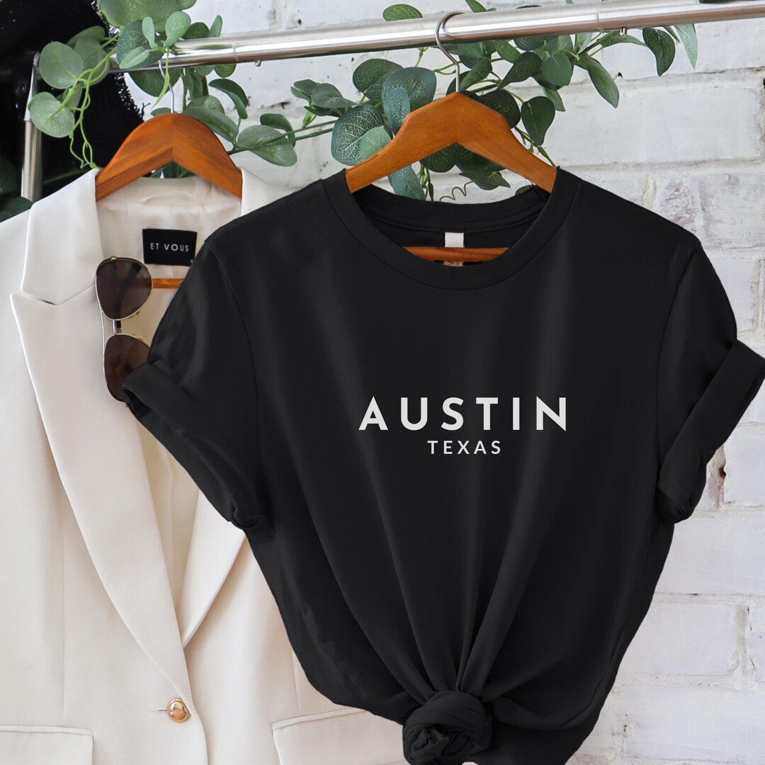 Austin Texas T-shirt: Minimalist Soft Cotton Tee - Etsy