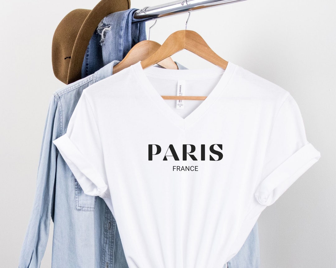 V-neck Paris Shirt, Vacation in Paris, Gift for Travel Lover, Paris ...