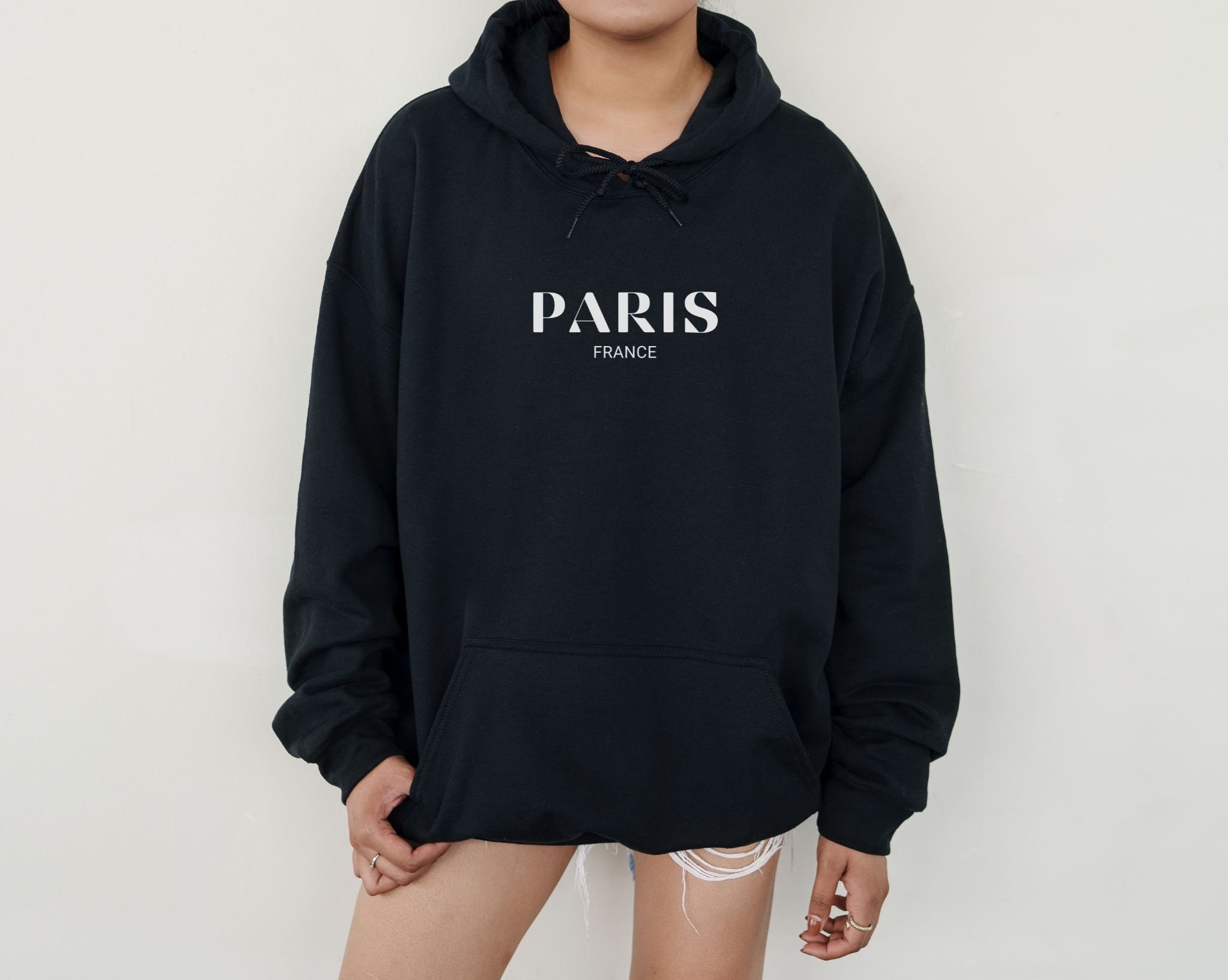 Paris France Oversized Hoodie, Fashion Girl Gift, Vacation in Paris ...