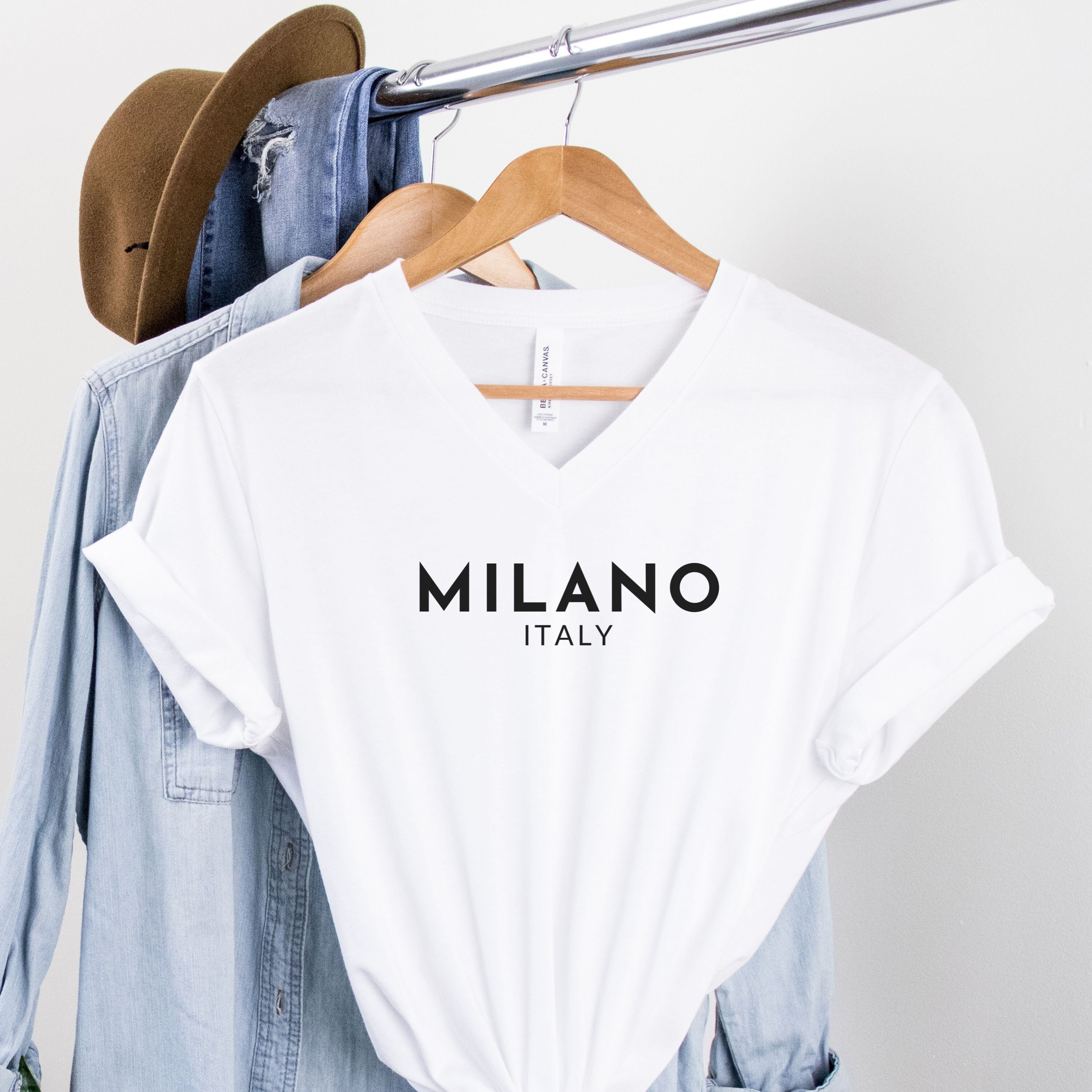 Milano Italy V-neck Shirt, Vacation in Italy, Travel Lover Gift, Italy ...