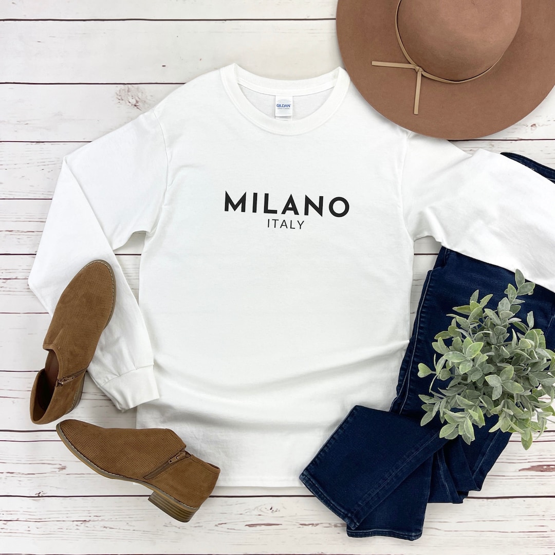 Milano Italy Long Sleeve Shirt, Trip to Milano, Travel Capsule Tshirt ...