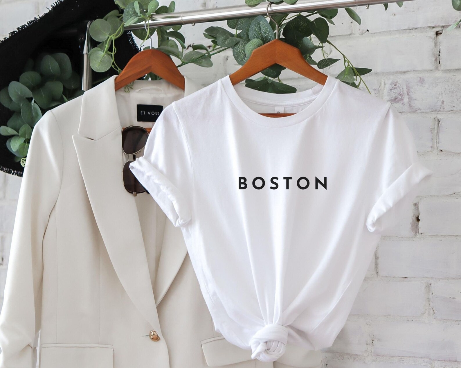 Boston City Shirt, Vacation in Boston, Minimalist Clothing Gift, Boston ...