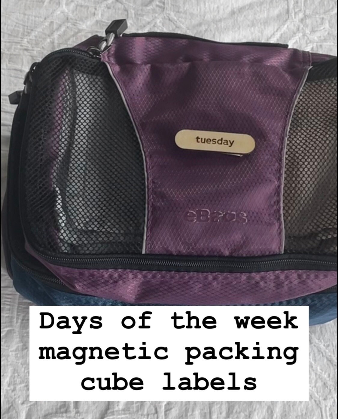 Packing Cube Magnetic Labels Days of the Week - Etsy