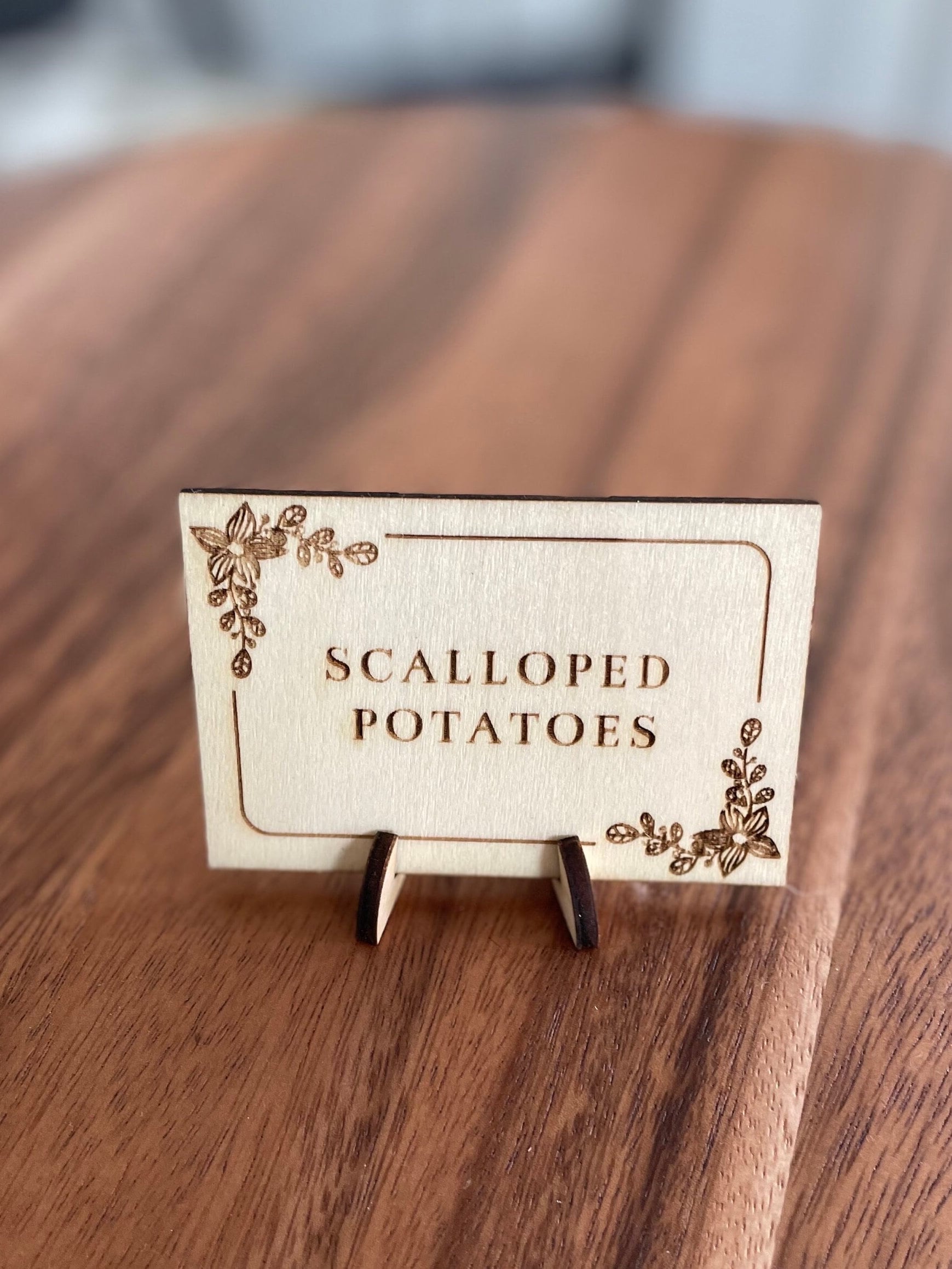 Wooden Buffet Cards, Food Labels, Food Name Sign - Custom Labels With ...