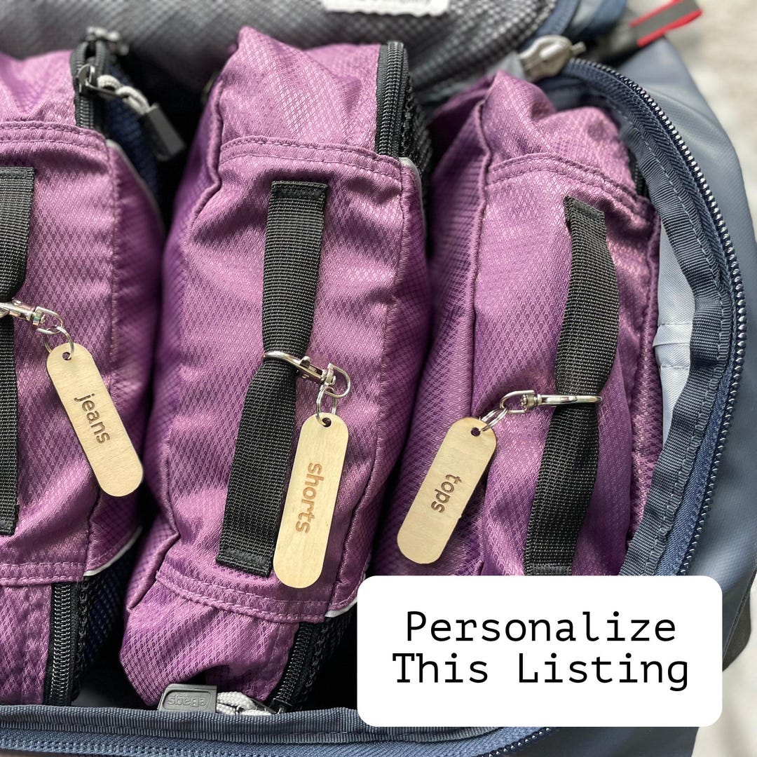Packing Cube "claw Clip" Tags - Custom, Personalize This Listing - Etsy