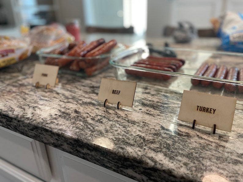 Wooden Buffet Cards, Food Labels, Food Name Sign - Etsy