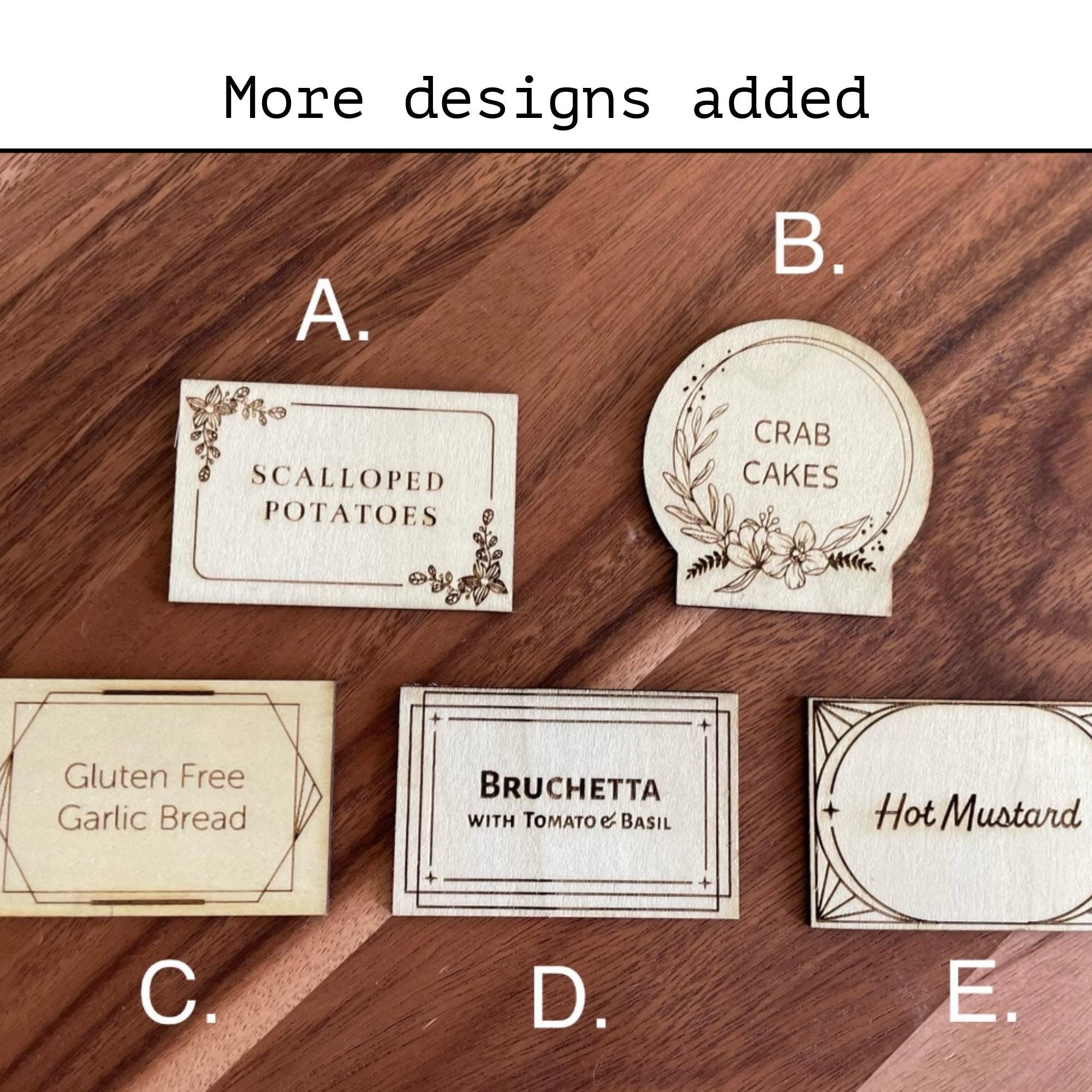 Custom Wooden Buffet Cards: Food Labels, Wedding Decor - Etsy