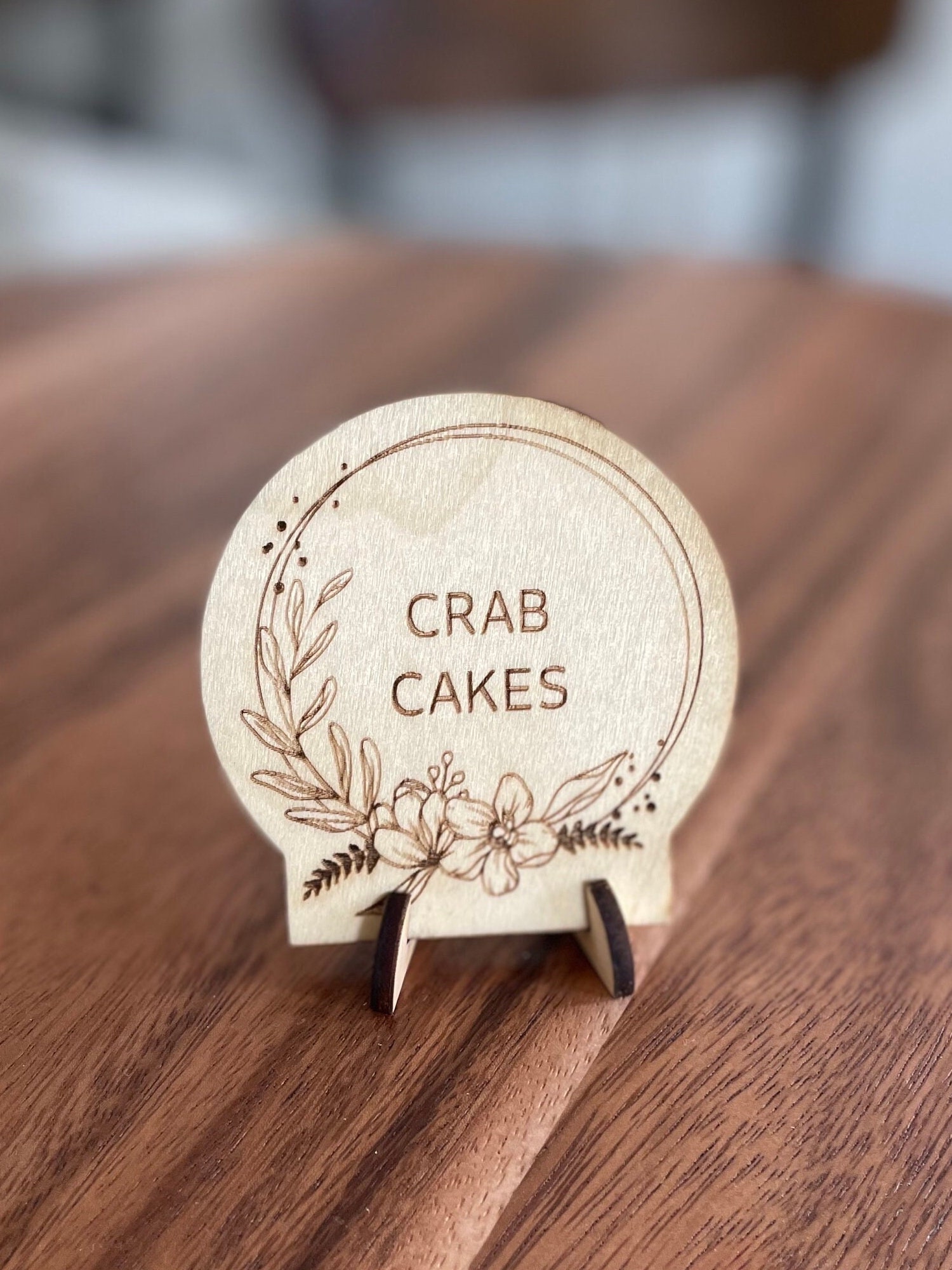 Wooden Buffet Cards, Food Labels, Food Name Sign - Custom Labels With ...