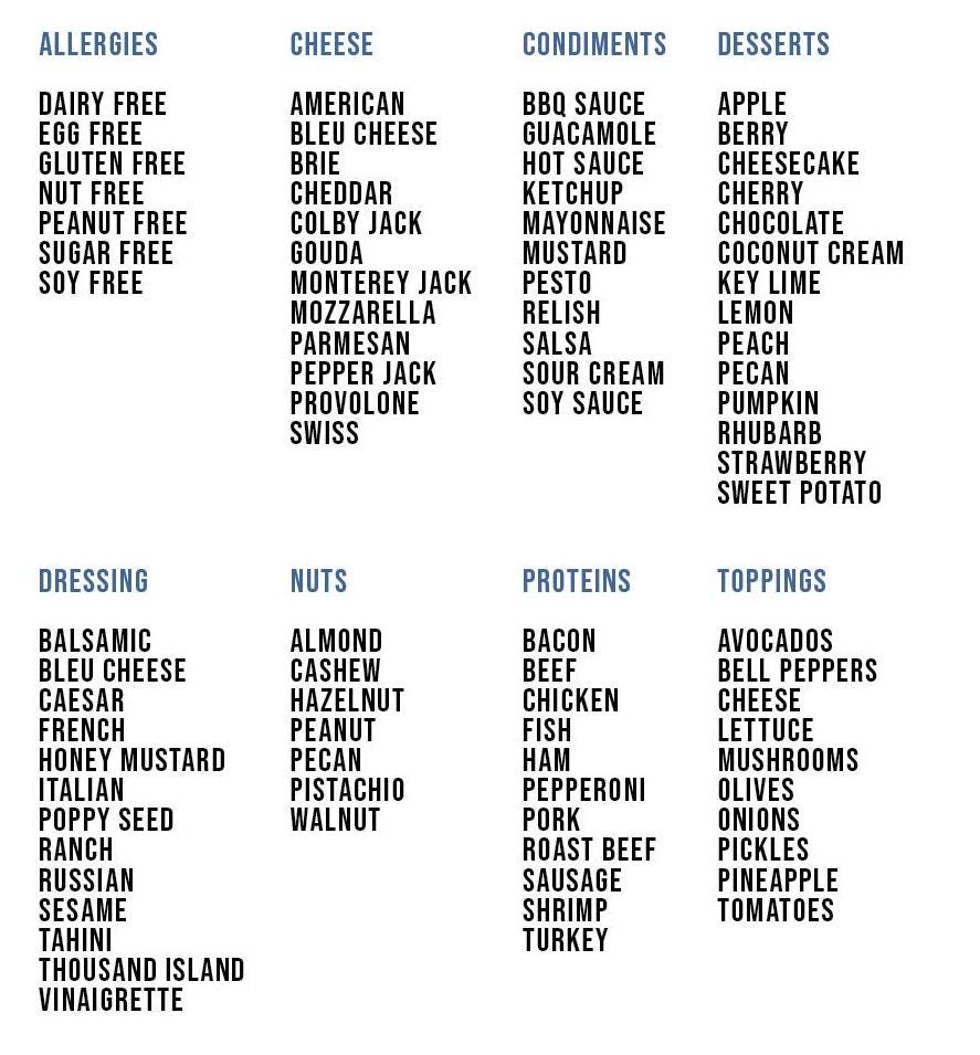 Wooden Buffet Cards, Food Labels, Food Name Sign - a La Cart - Etsy