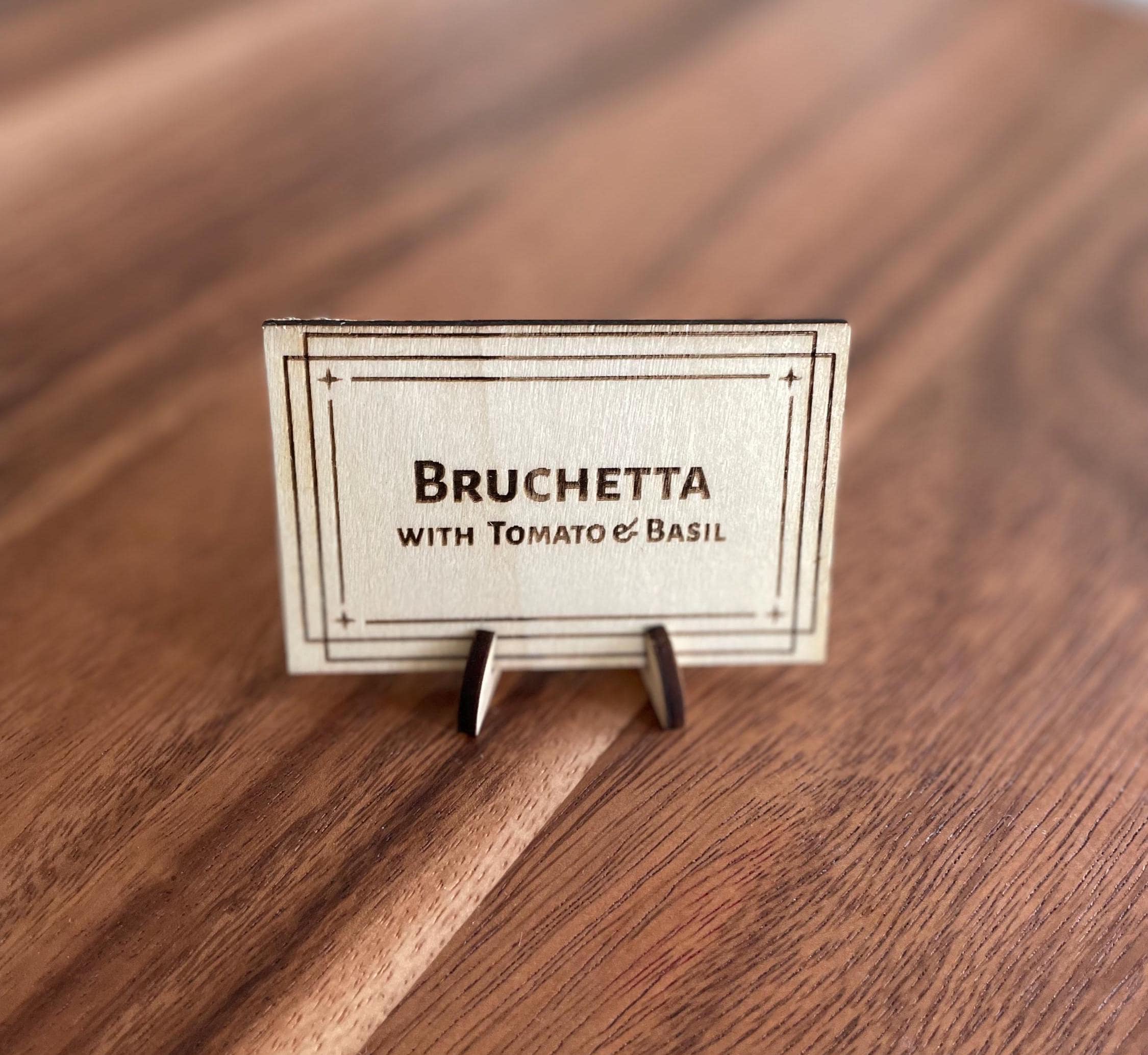 Wooden Buffet Cards, Food Labels, Food Name Sign Custom - Etsy