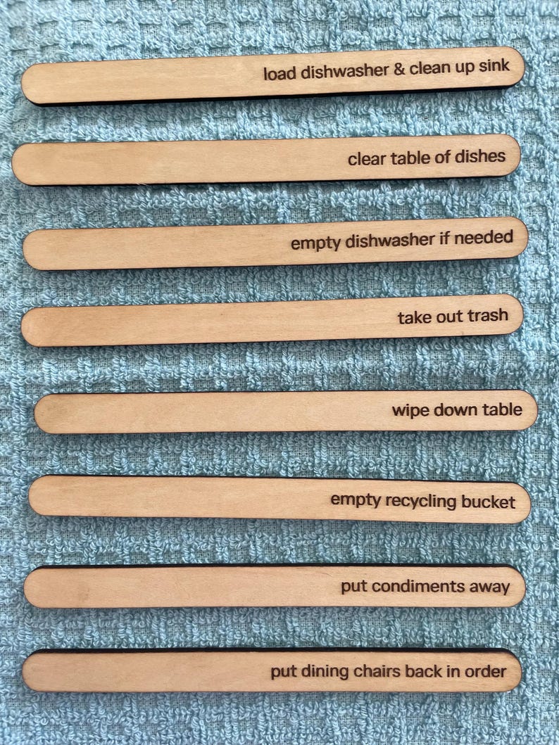 Chore Sticks, Job Assignments, Name Drawing Sticks - Personalize This ...
