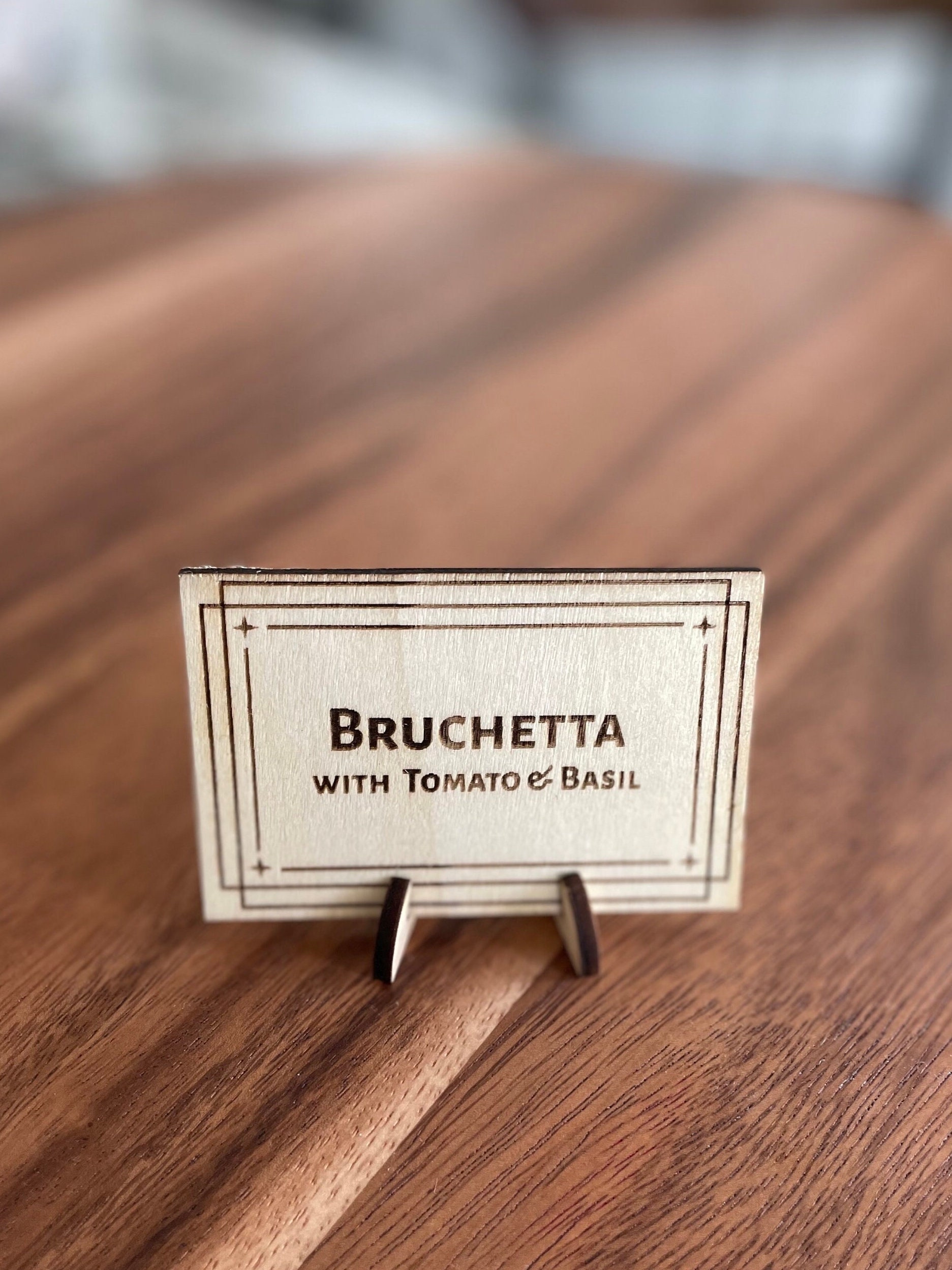 Wooden Buffet Cards, Food Labels, Food Name Sign - Custom Labels With ...