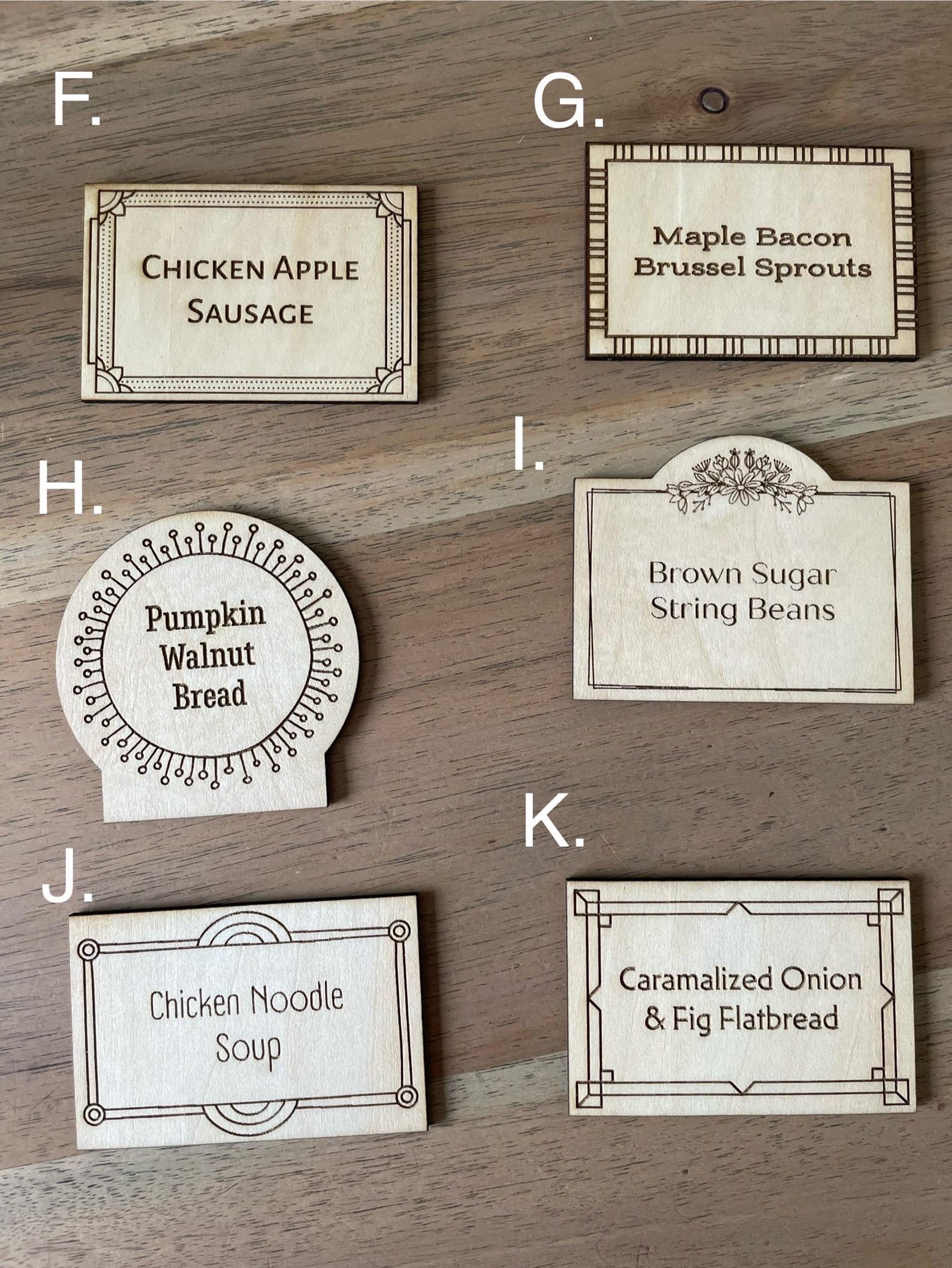 Custom Wooden Buffet Cards: Food Labels, Wedding Decor - Etsy
