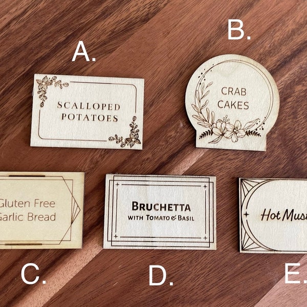 Buffet Name Tags - Etsy