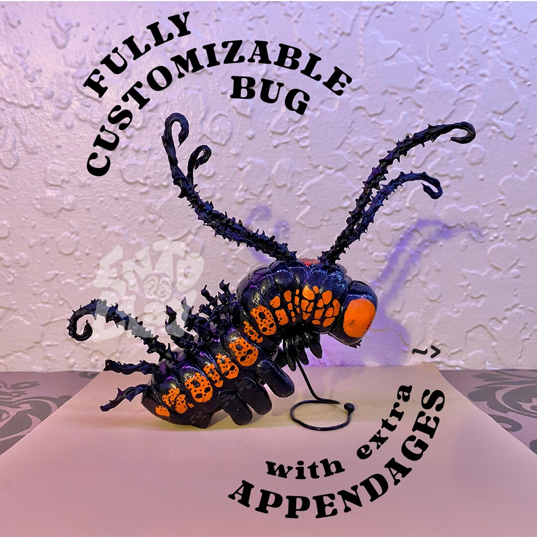 CUSTOM Bug Art Insect Model Sculpture Display With Embellishments - Etsy