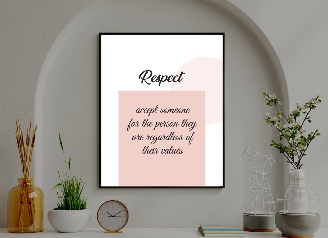 Respect Motivational Quote Wall Art Inspirational Wall Art Motivational ...