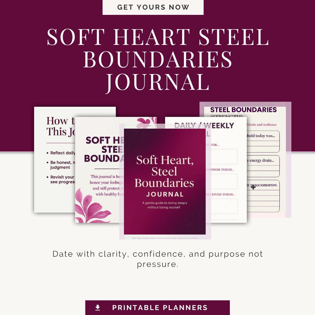 Soft Heart Steel Boundaries Journal | Emotional Healing Self-reflection ...