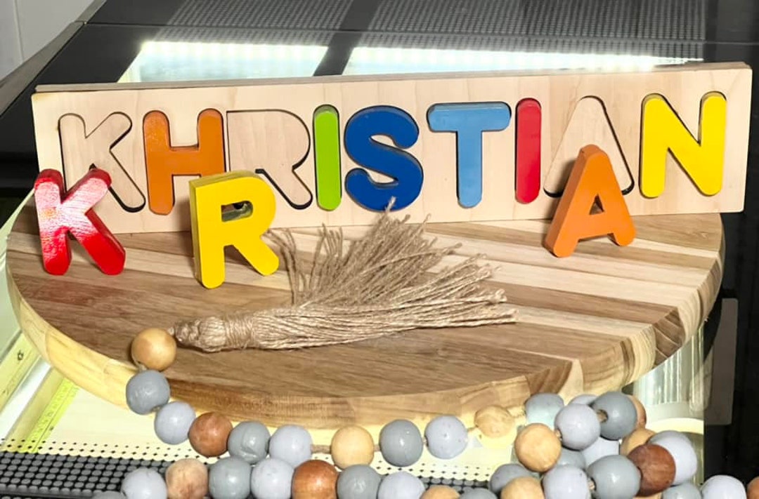 Name Puzzle SVG File | Glowforge SVG Cut File | SVG Digital Download - Etsy