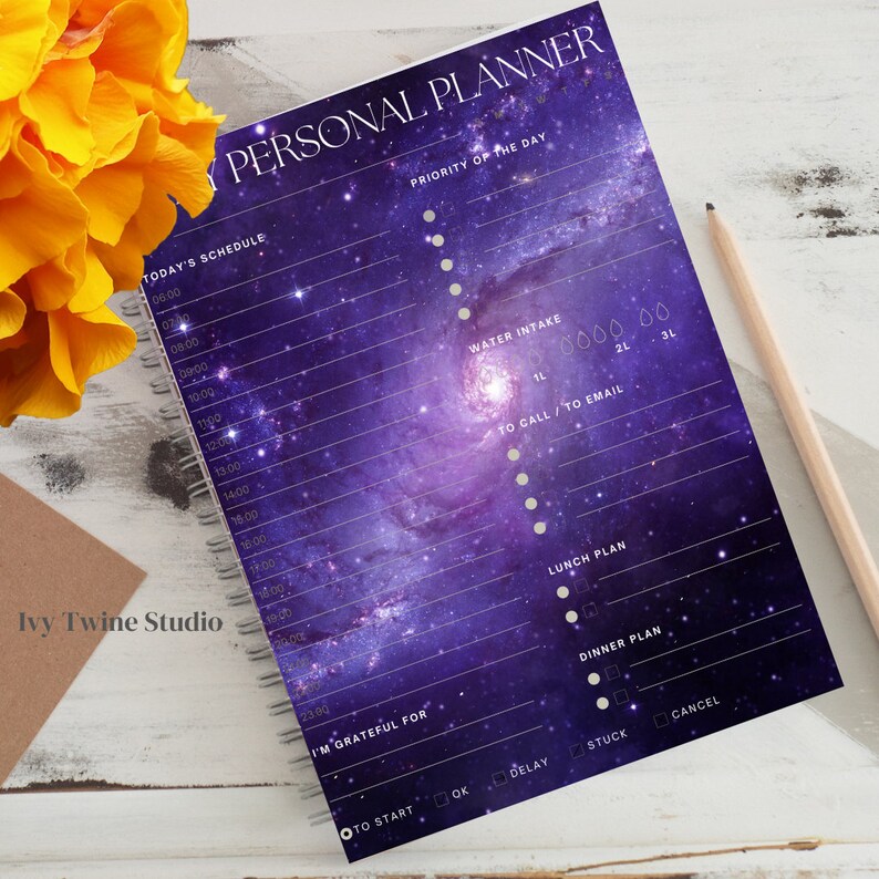 Digital Printable Weekly Daily Personal Planner Habit Tracker - Etsy