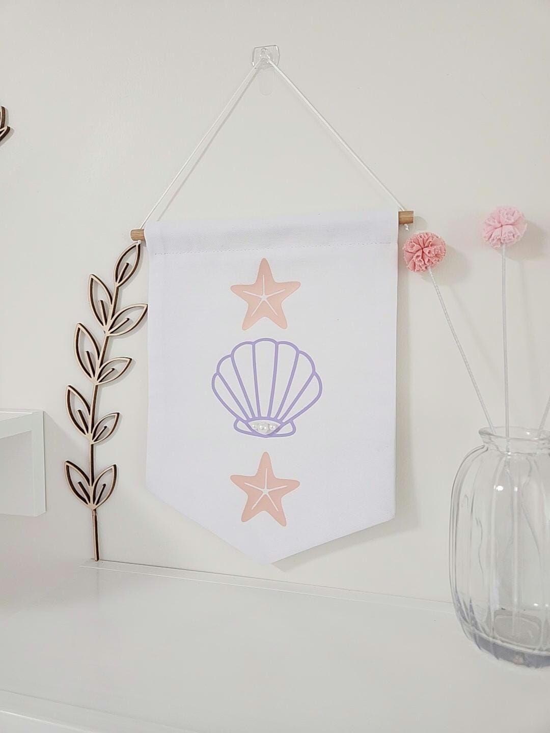 Sea Shell Banner Hanging Banner Beach Banner Beach Theme Nursery Girls ...