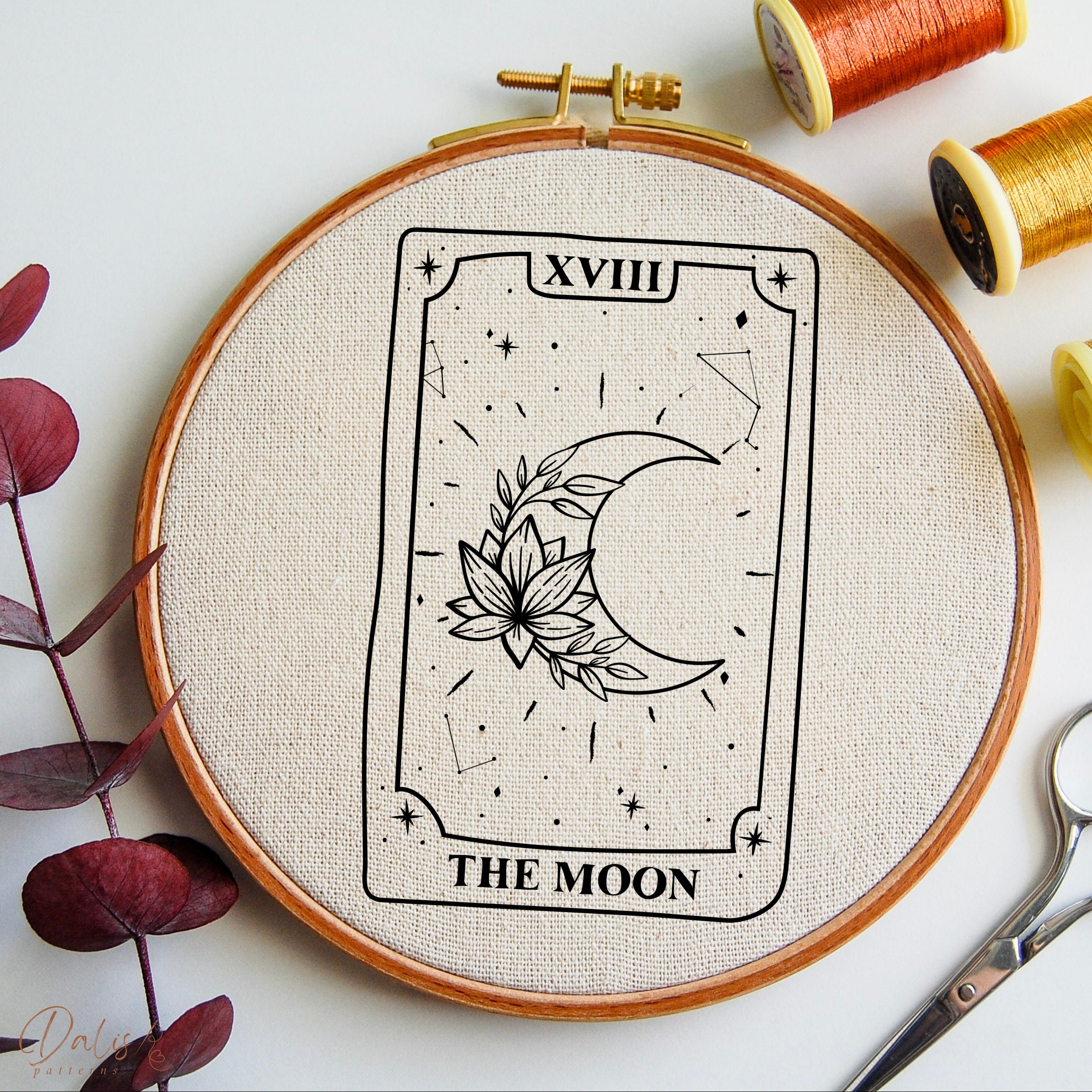 Tarot Cards Embroidery PDF Patterns Bundle: the Sun, Moon, Star and ...