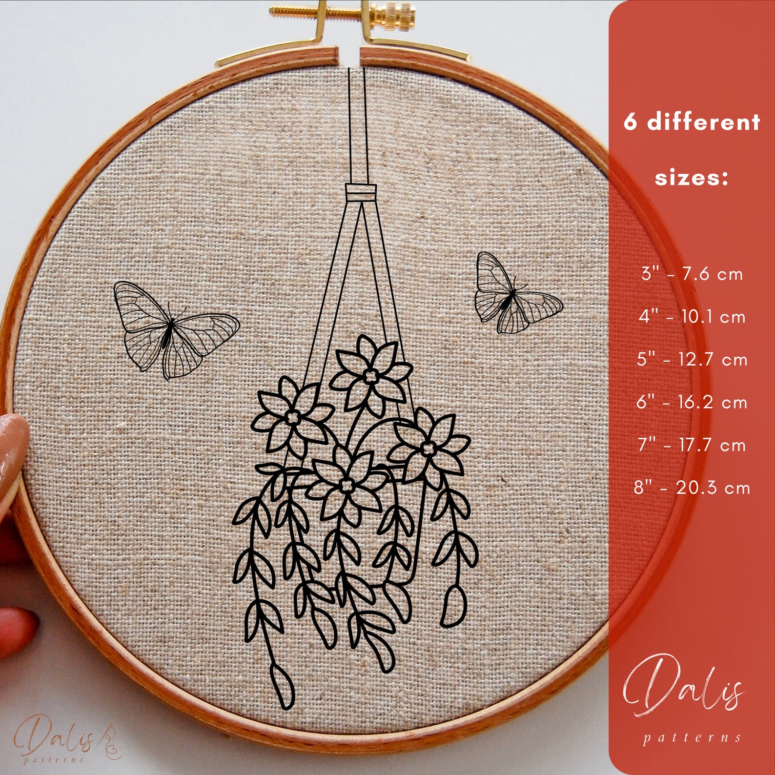 Cottagecore Embroidery PDF Pattern: Houseplant Flowerpot and ...
