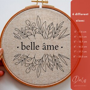 French Embroidery PDF Pattern, Beginner Hand Embroidery Design, Modern ...