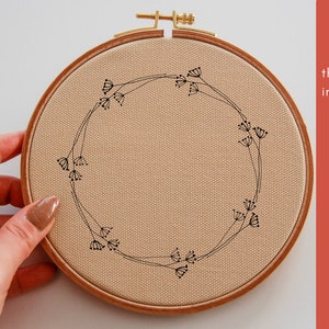 Minimal Hand Embroidery PDF Pattern File for Beginners: Botanical ...
