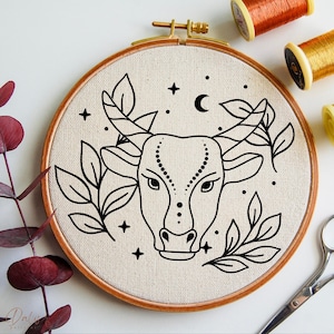 Zodiac Signs Embroidery PDF Pattern Bundle, Astrology Star Signs Hand ...