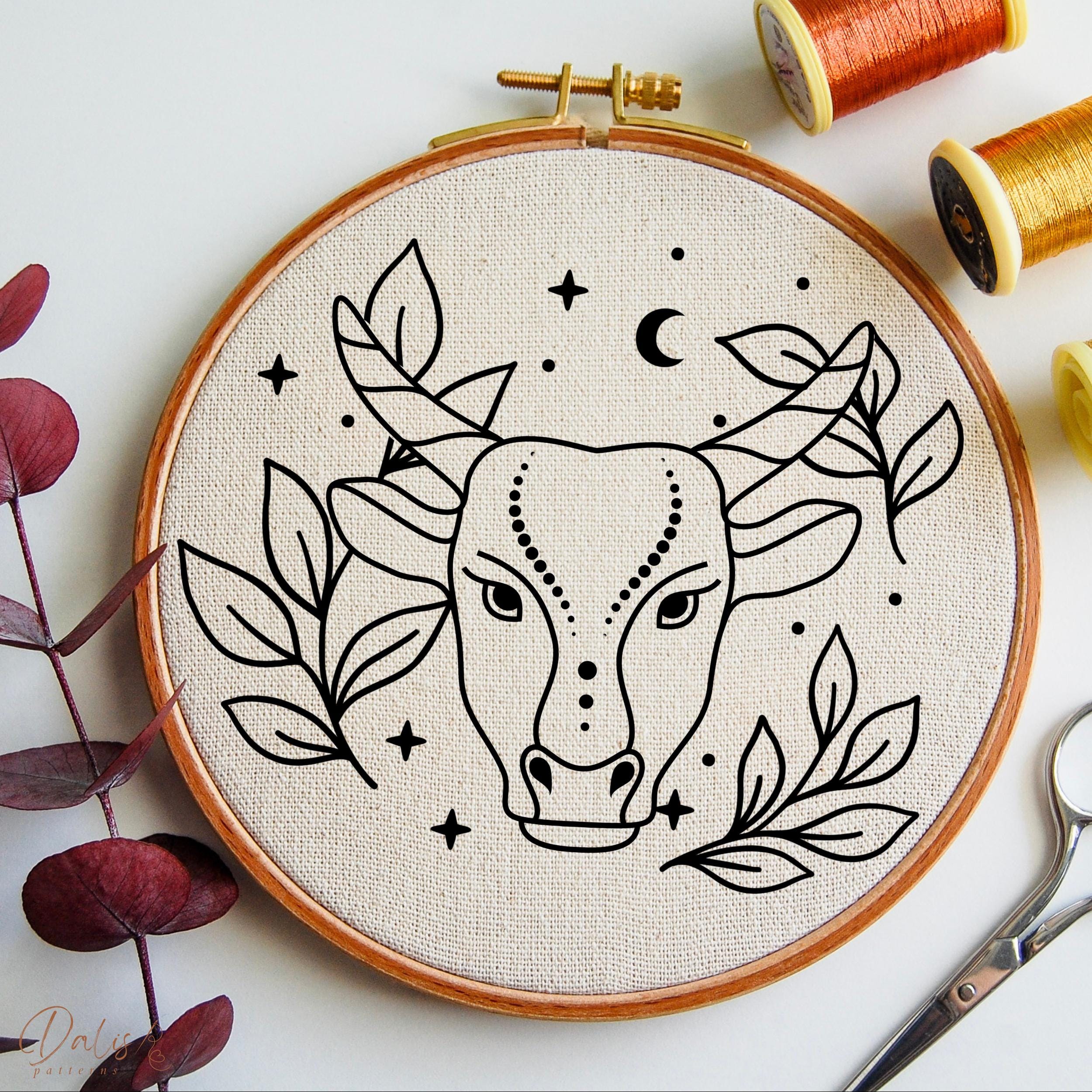Zodiac Signs Embroidery PDF Pattern Bundle, Astrology Star Signs Hand ...