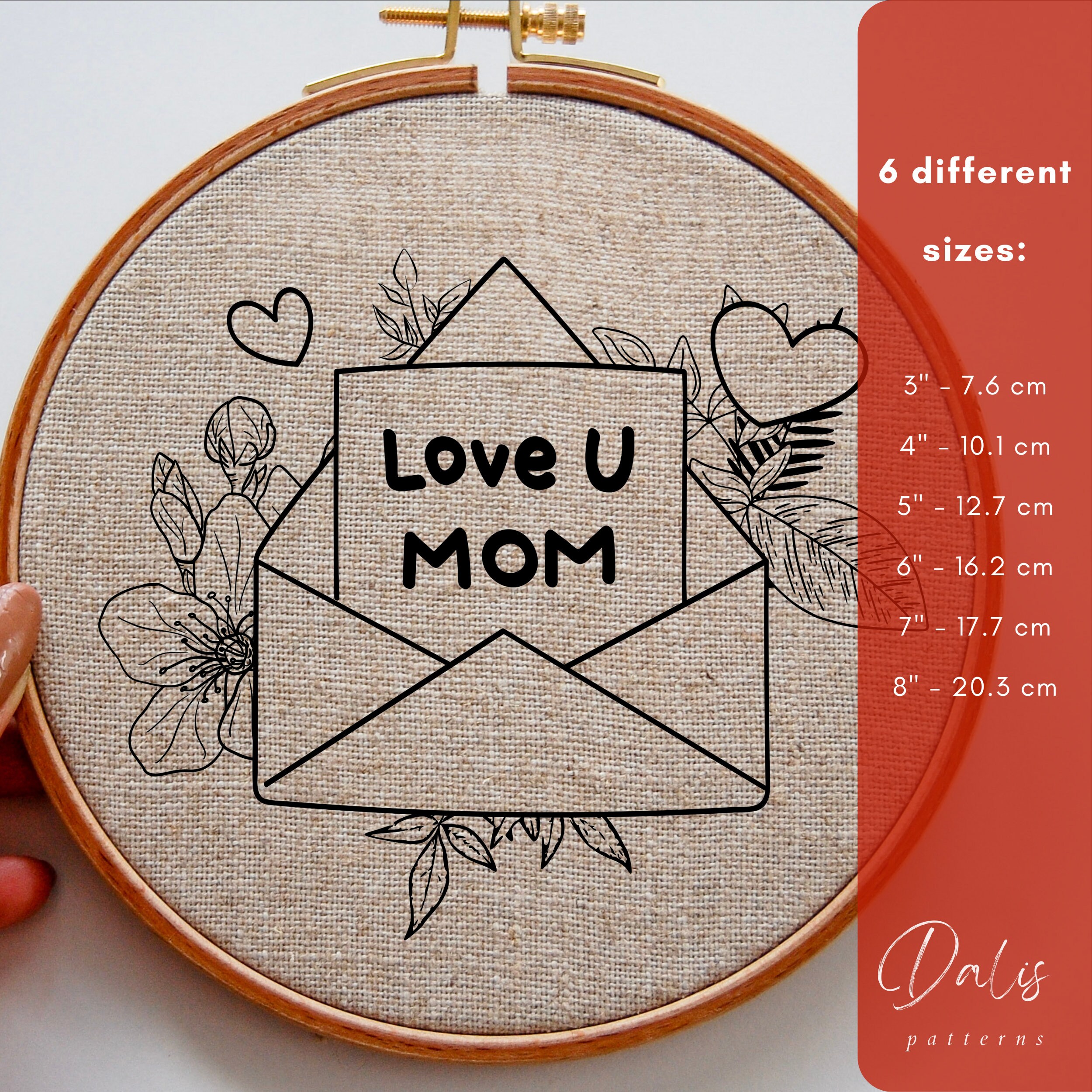 Mom Hand Embroidery Pattern, Mother's Day Embroidery Design, Mother ...