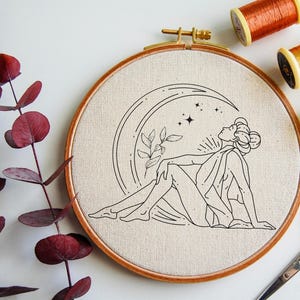 Women and Females Embroidery PDF Pattern Bundle, Modern Hand Embroidery ...