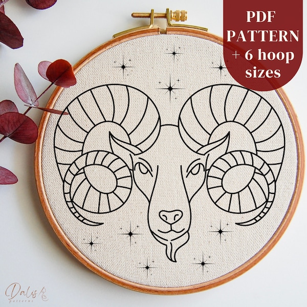 Embroidery Patterns for Zodiac Signs - Etsy