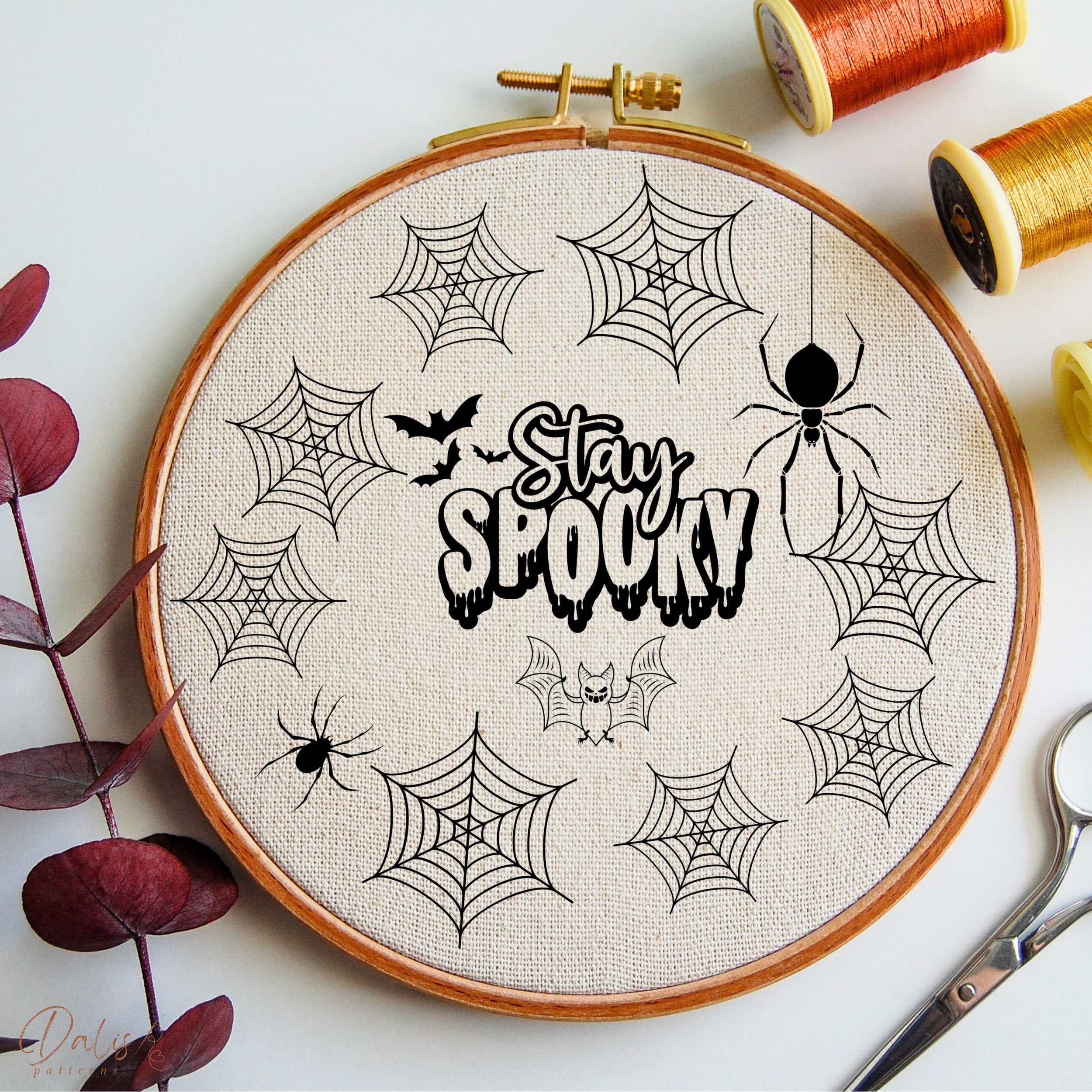 Gothic Hand Embroidery Pattern Bundle for Halloween DIY Hoop Art ...