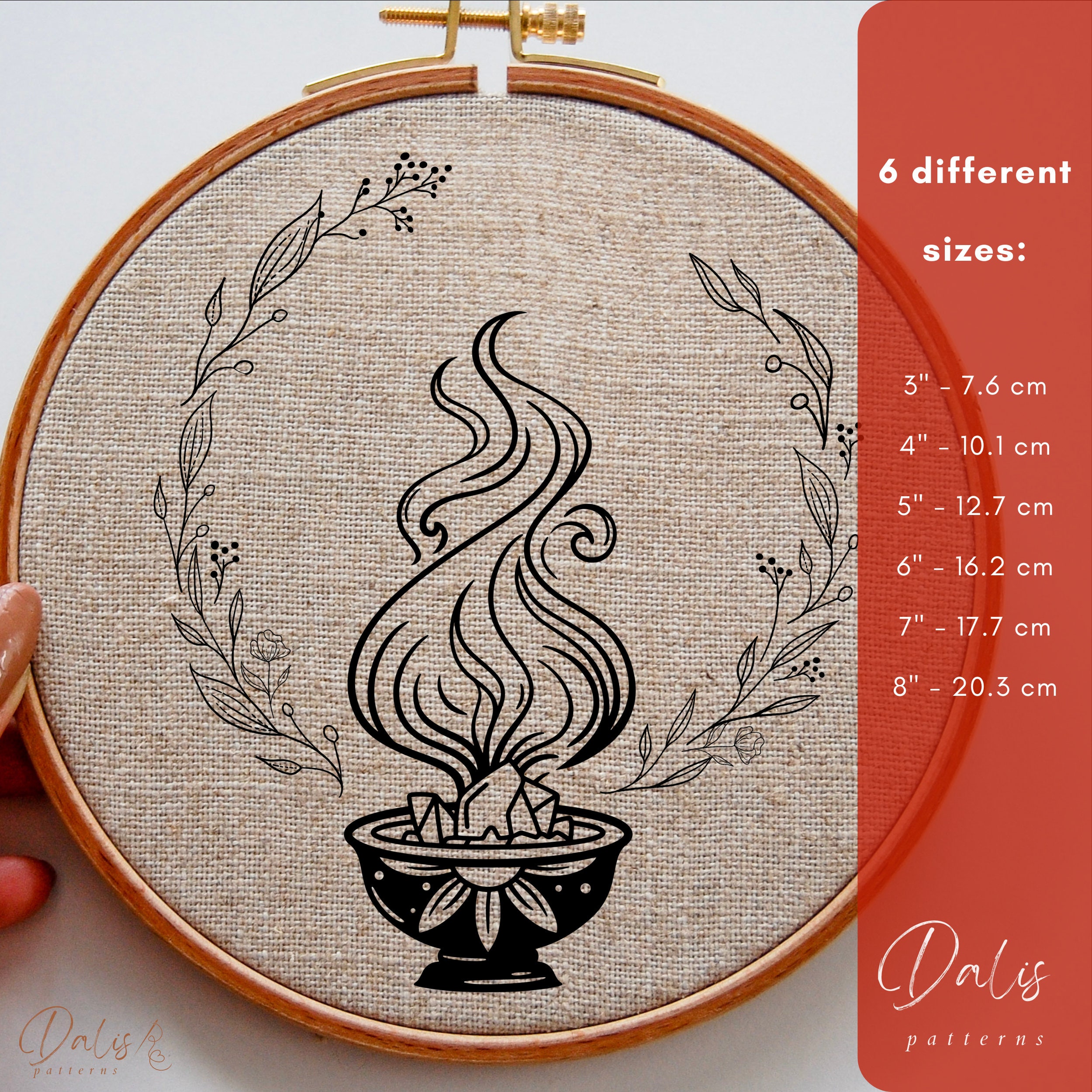 Witchy Hand Embroidery Pattern, Wiccan Embroidery Design, DIY ...