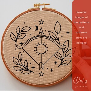 Sagittarius Zodiac Sign Embroidery PDF Pattern, Astrology Embroidery ...