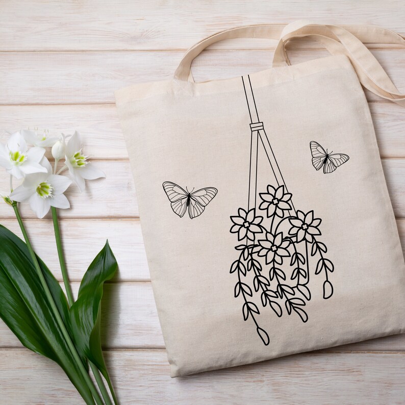 Cottagecore Embroidery PDF Pattern: Houseplant Flowerpot and ...