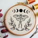 Printable Moth Embroidery Pattern Template Bundle, Wiccan Insect ...