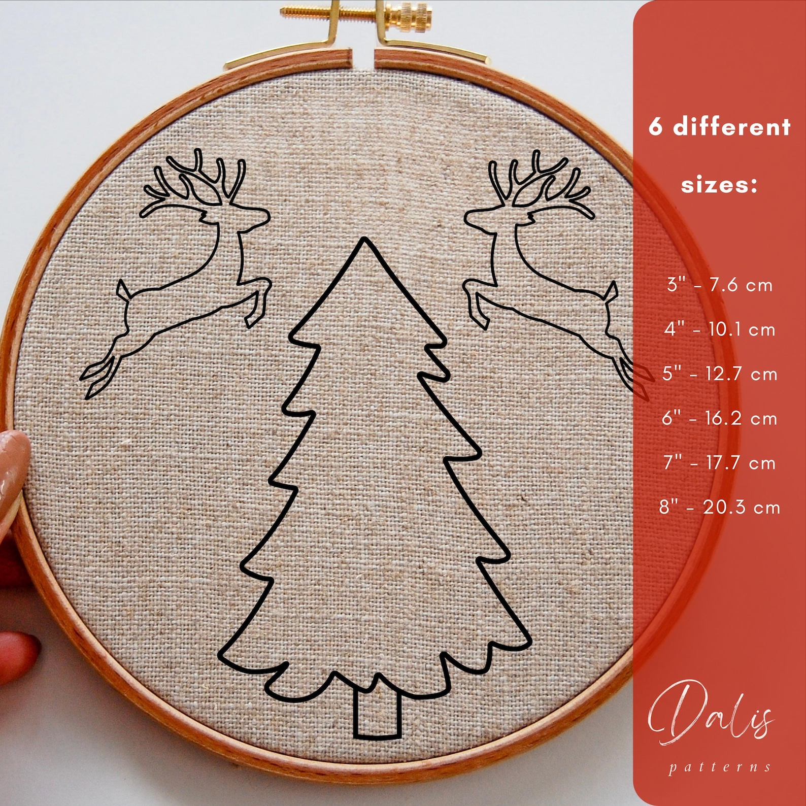 Christmas Punch Needle PDF Pattern, Christmas Tree and Reindeer Punch ...