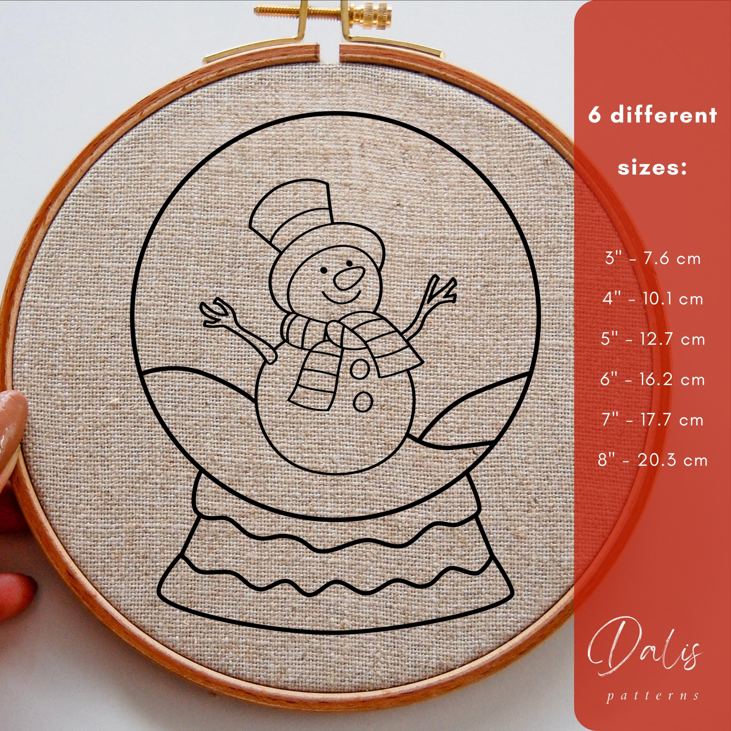 Snow Globe Punch Needle Pattern, Christmas Ornament Punch Needle ...