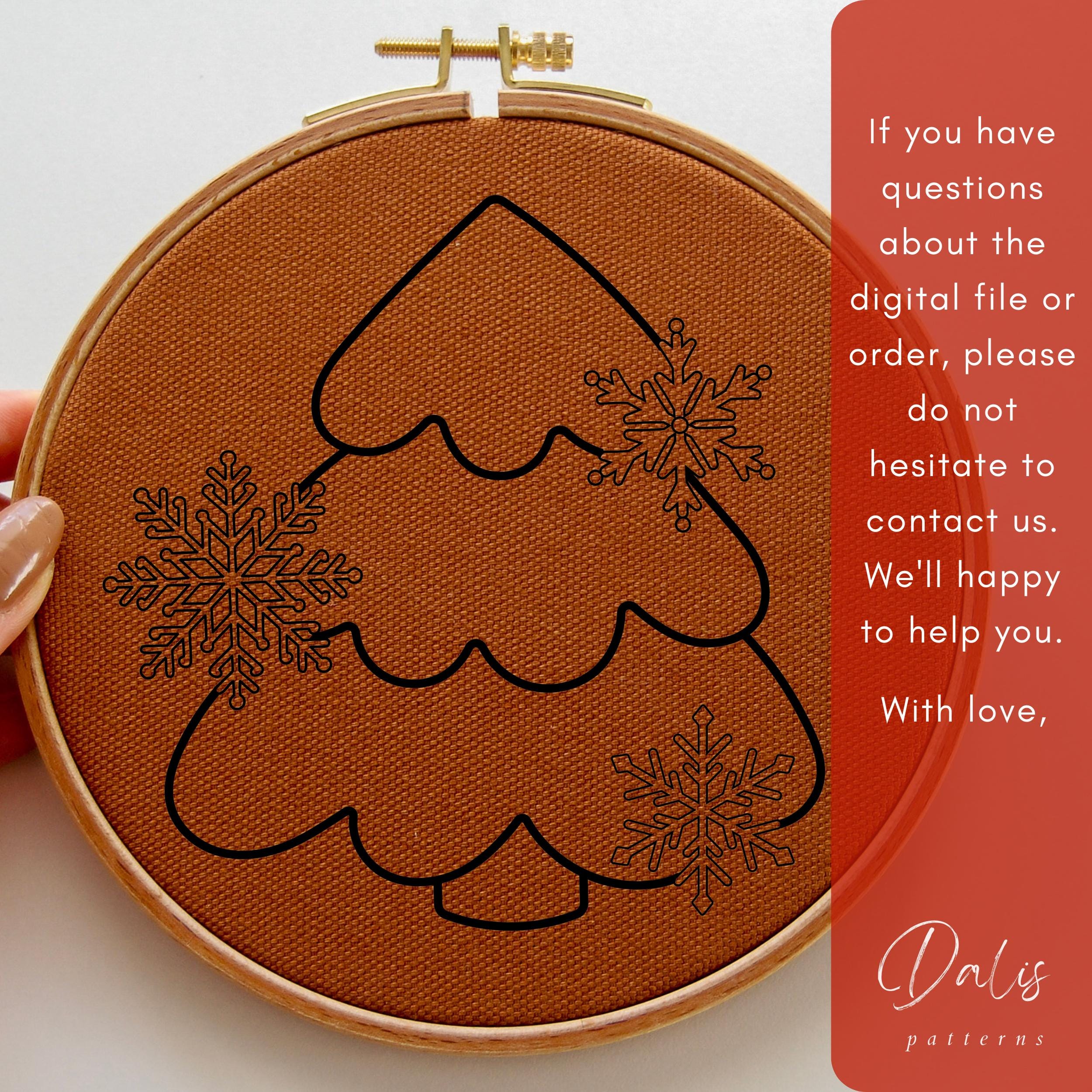 Christmas Tree Punch Needle Pattern, Digital Download Punch Needle ...
