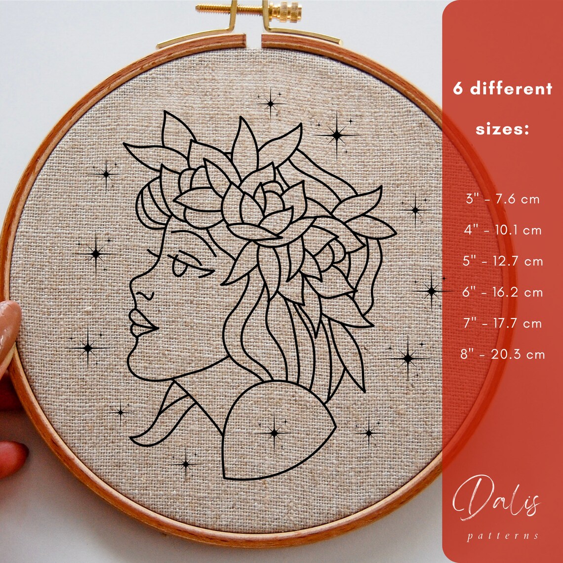 Virgo Symbol Modern Hand Embroidery PDF Pattern for Beginners ...