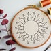 Sun Hand Embroidery Art PDF Pattern for Beginners, Solar DIY Hoop Art ...
