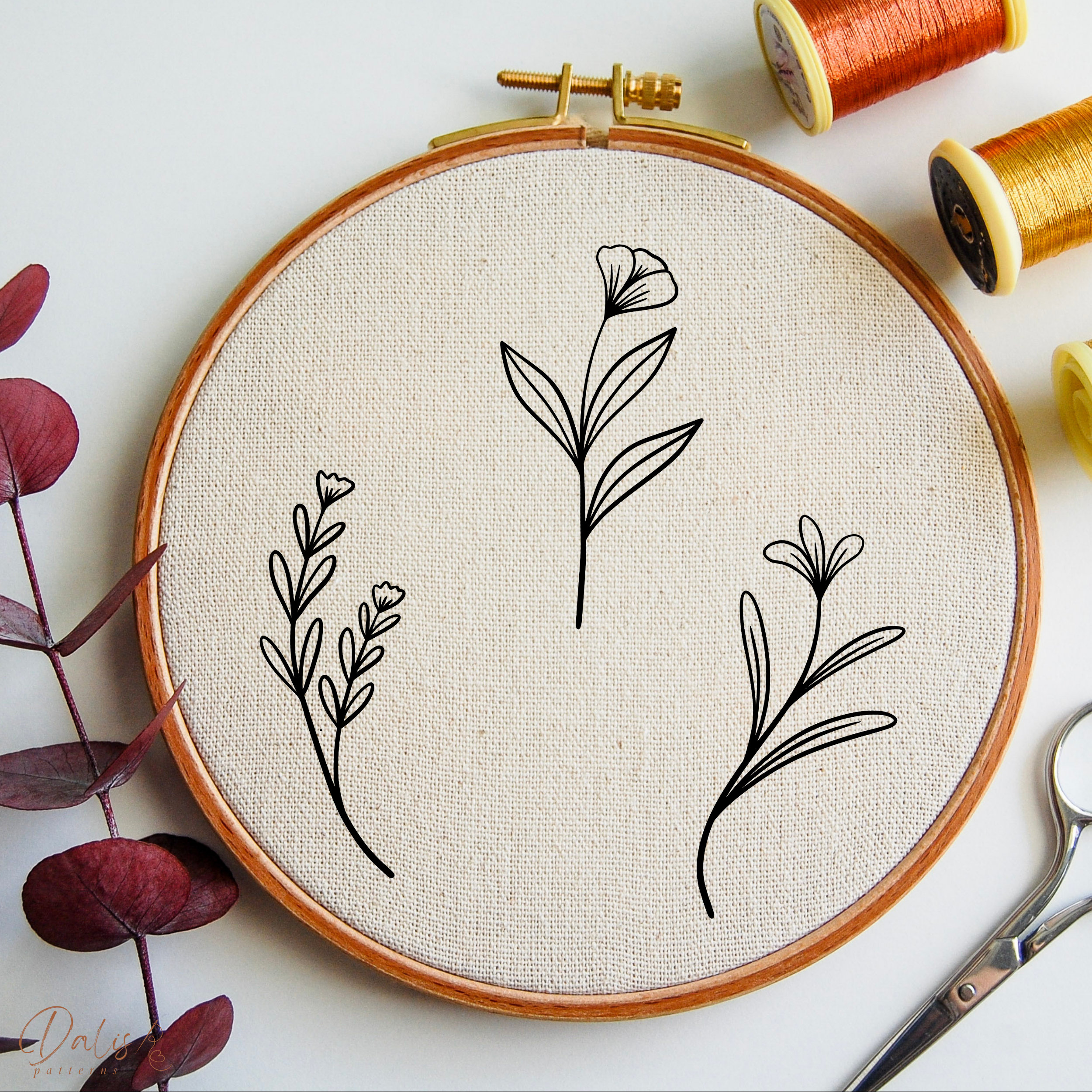 DIY Hand Embroidery Design Bundle, Beginner Embroidery PDF Pattern ...