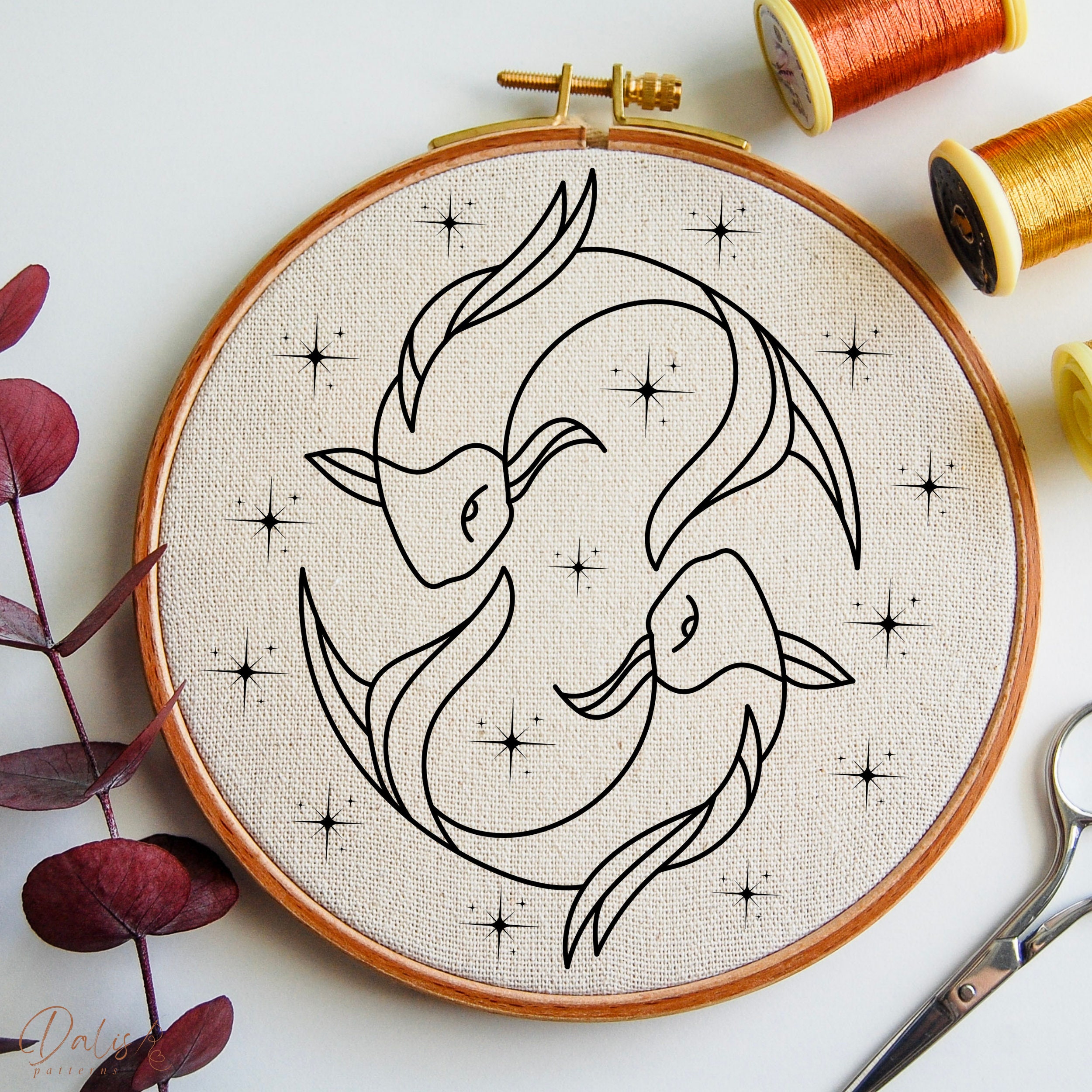 12 Zodiac Signs Hand Embroidery PDF Patterns Bundle, Astrological DIY ...