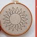 Sun Hand Embroidery Art PDF Pattern for Beginners, Solar DIY Hoop Art ...