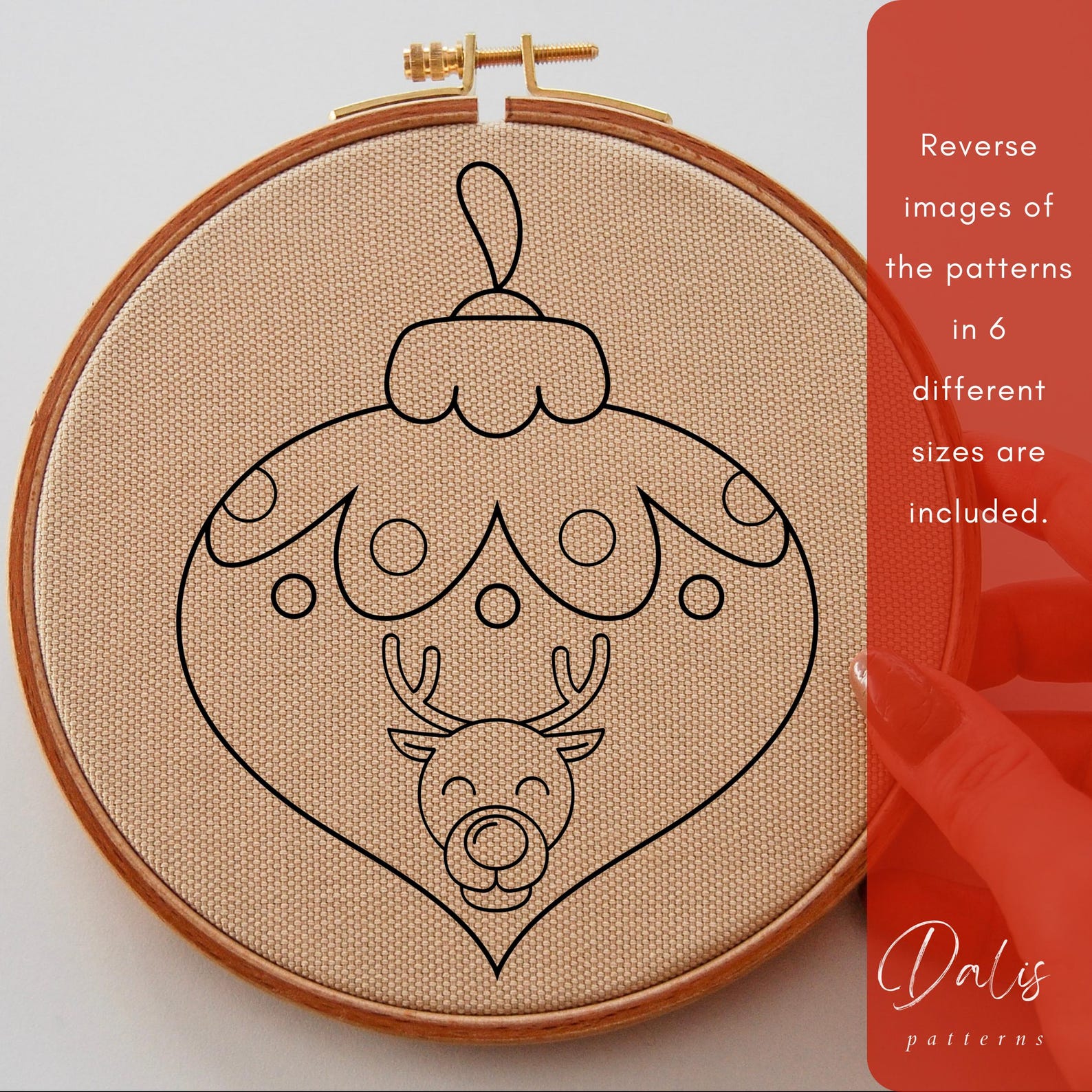 Christmas Ball Punch Needle PDF Pattern, Printable Punch Needle ...