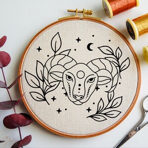 Zodiac Signs Embroidery PDF Pattern Bundle, Astrology Star Signs Hand ...