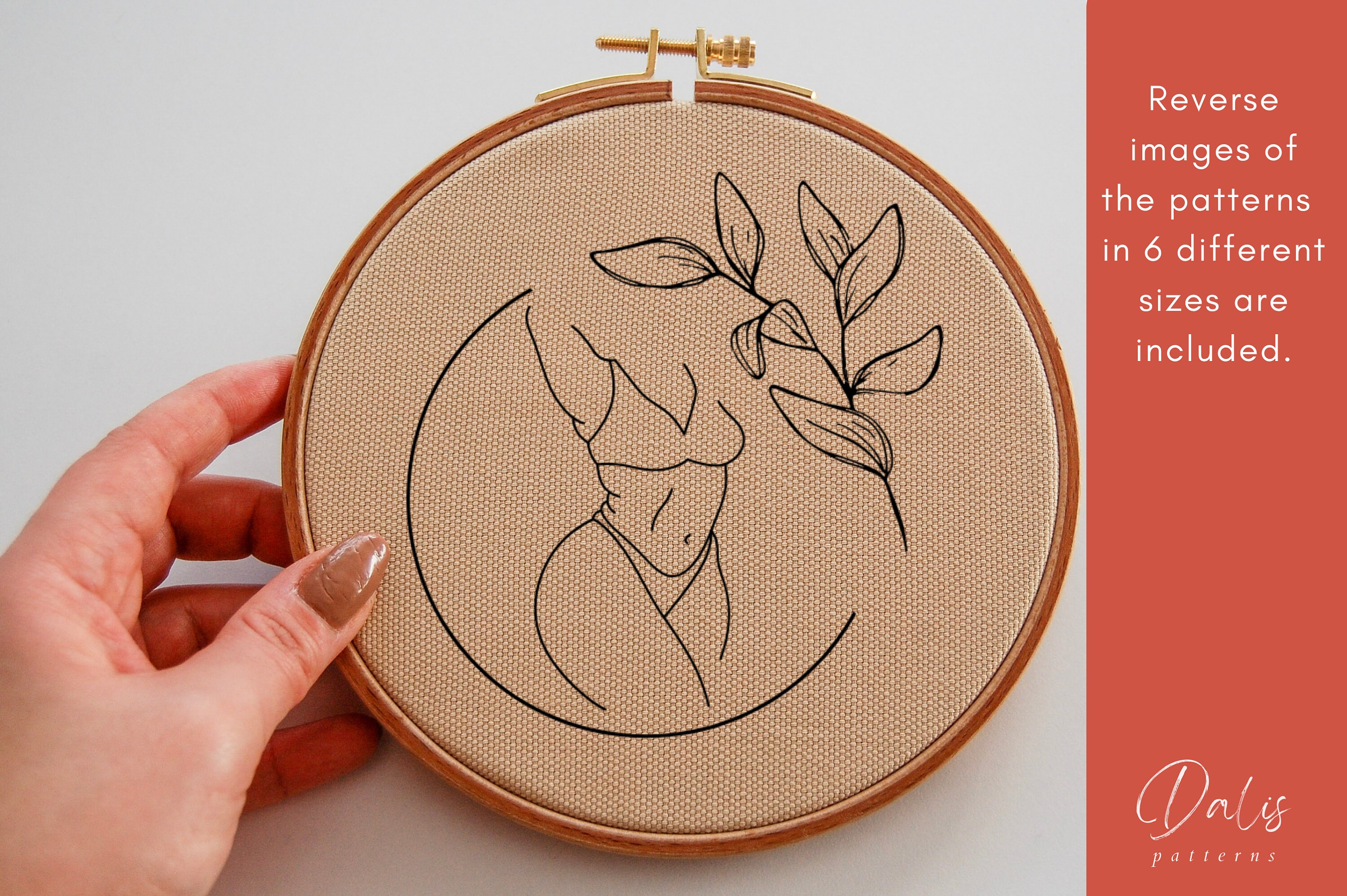 Curvy Female Modern Hand Embroidery PDF Pattern, Body Positivity DIY ...