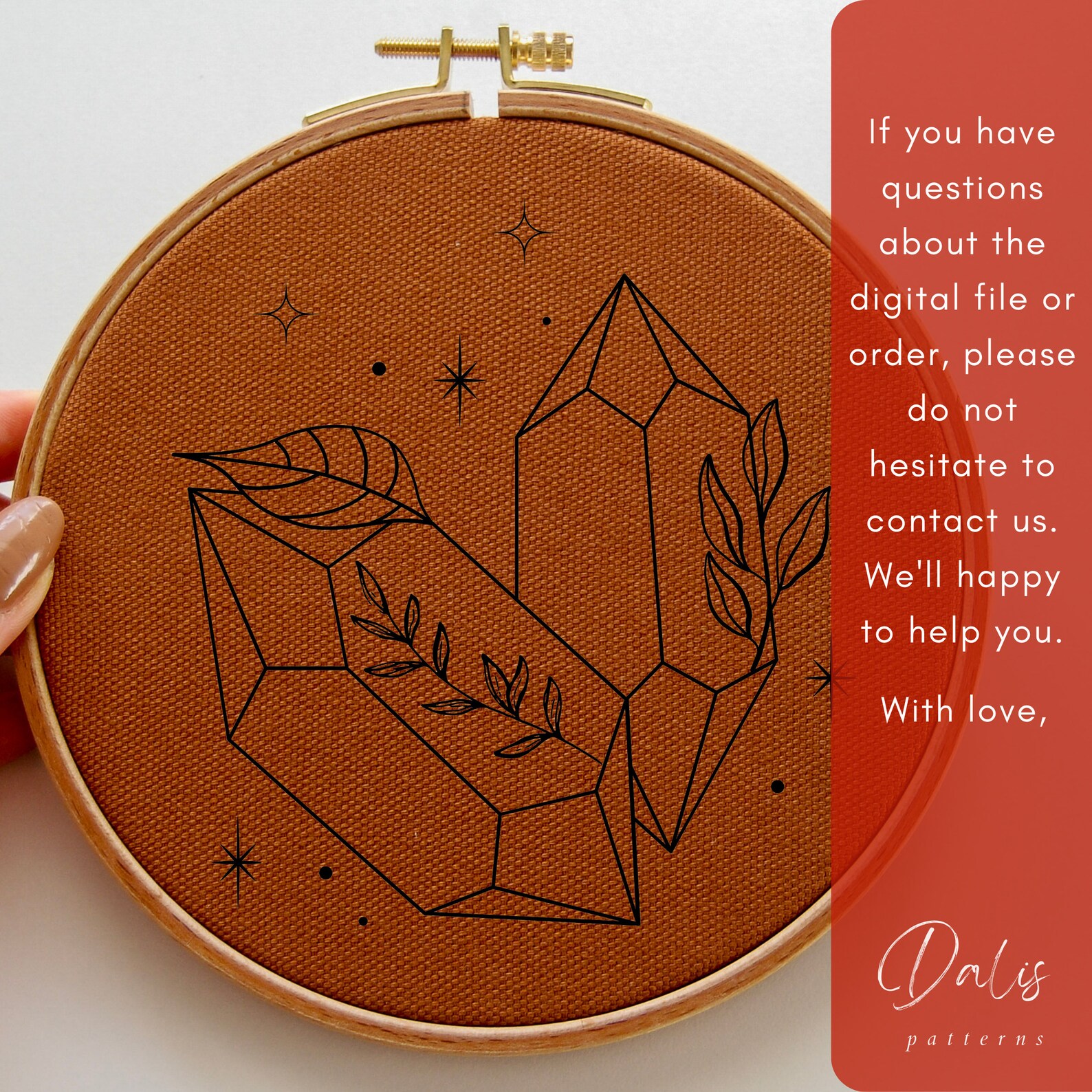 Crystals Embroidery PDF Patterns Bundle, Witchy Embroidery Design ...